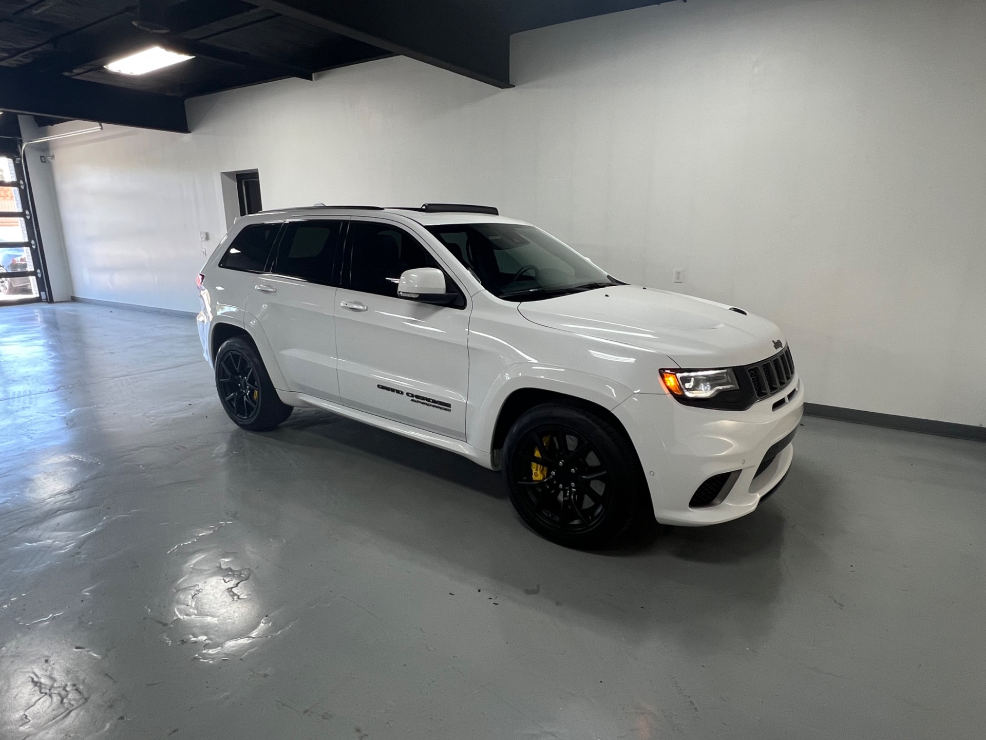 Used 2021 Bright White Clear Coat Jeep Grand Cherokee TRACKHAWK 4X4 AWD ...