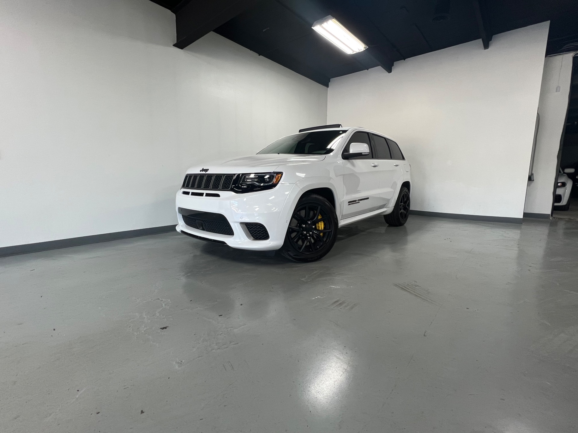 Used 2021 Bright White Clear Coat Jeep Grand Cherokee TRACKHAWK 4X4 AWD ...