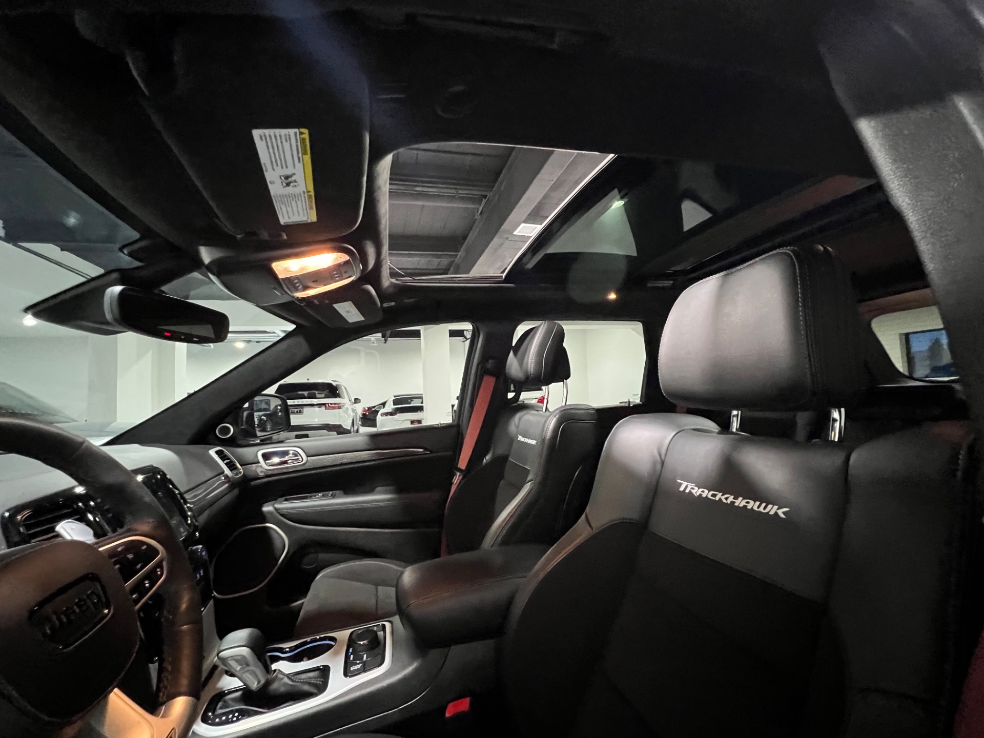 Used 2021 Bright White Clear Coat Jeep Grand Cherokee trackhawk pano roof SRT V8 707hp 4wd ...