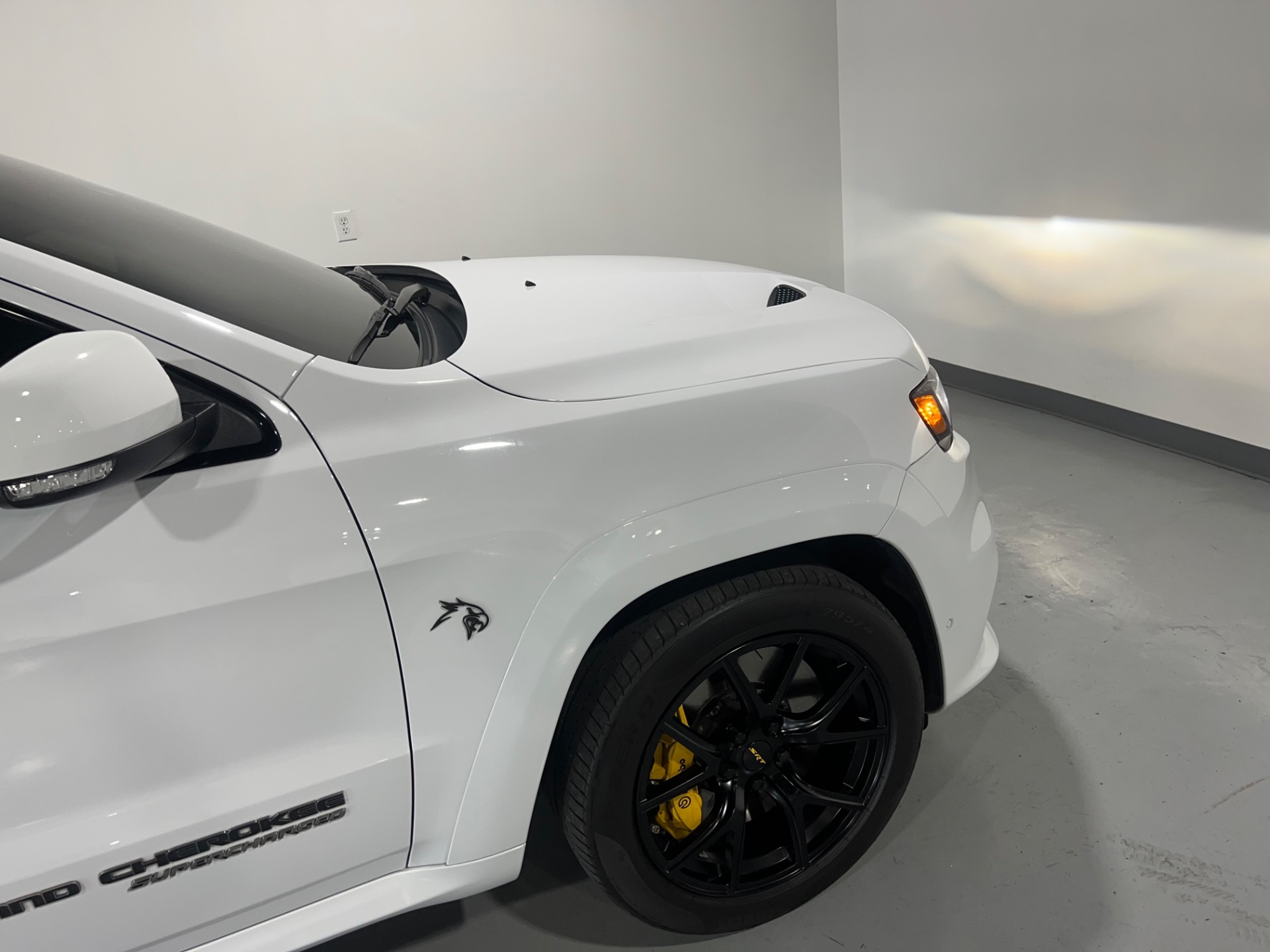 Used 2021 Bright White Clear Coat Jeep Grand Cherokee TRACKHAWK SUPERCHARGED 4X4 SUV Trackhawk ...