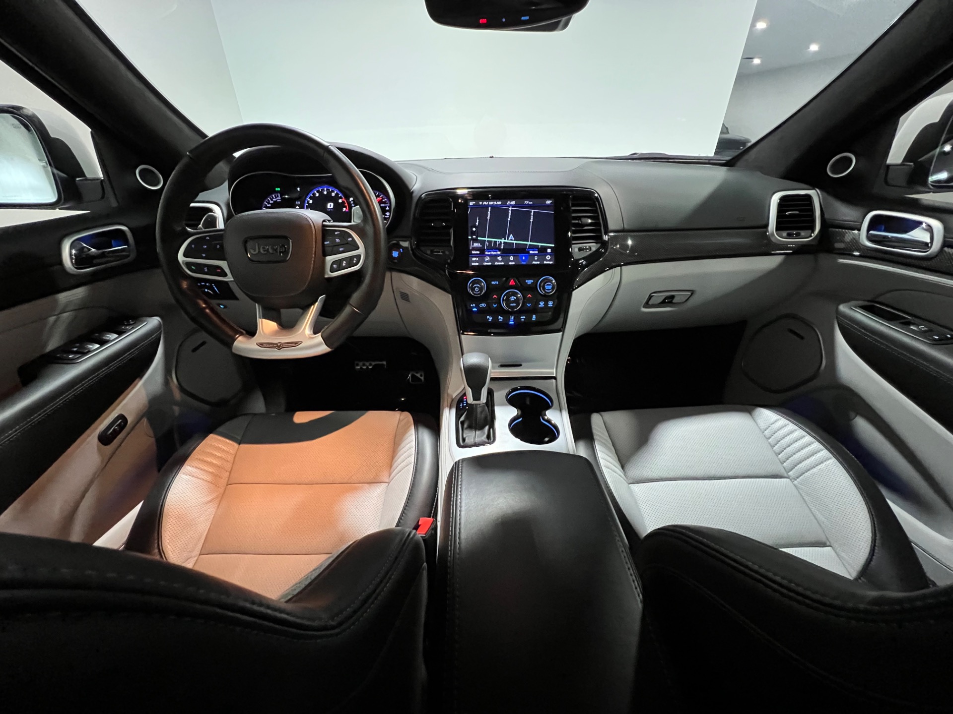 Used 2021 Bright White Clear Coat Jeep Grand Cherokee TRACKHAWK ...