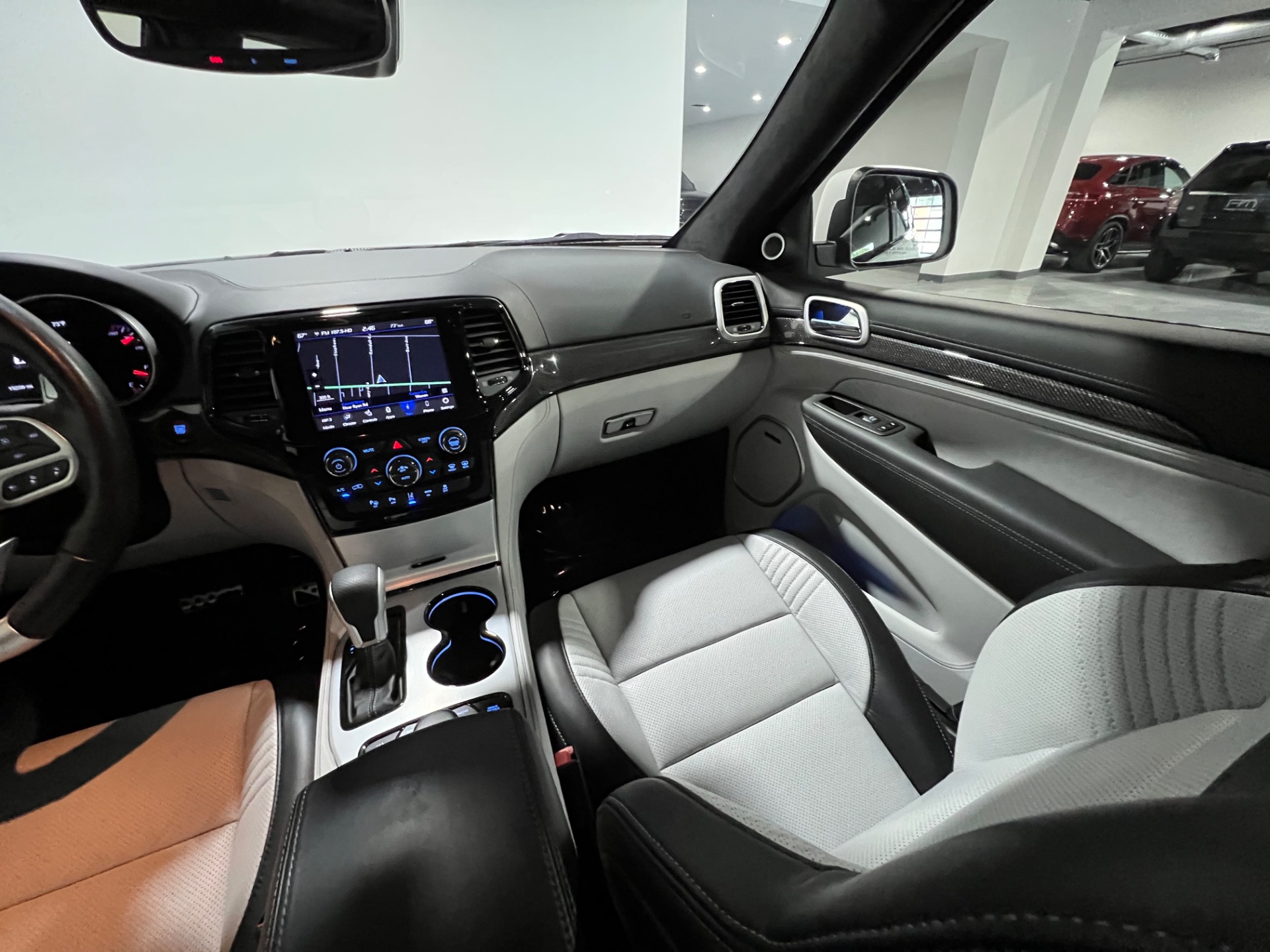 Used 2021 Bright White Clear Coat Jeep Grand Cherokee TRACKHAWK ...