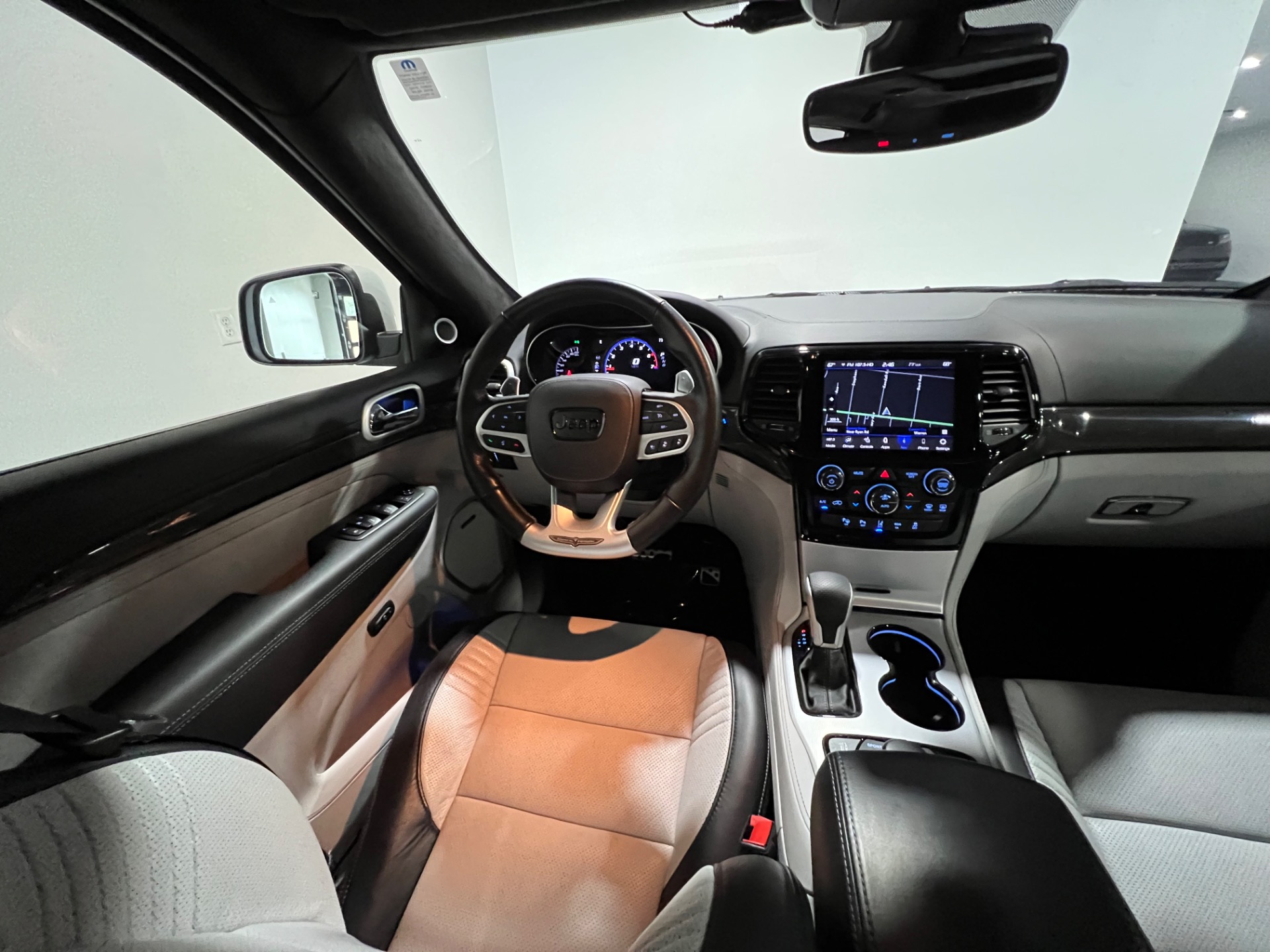Used 2021 Bright White Clear Coat Jeep Grand Cherokee TRACKHAWK ...