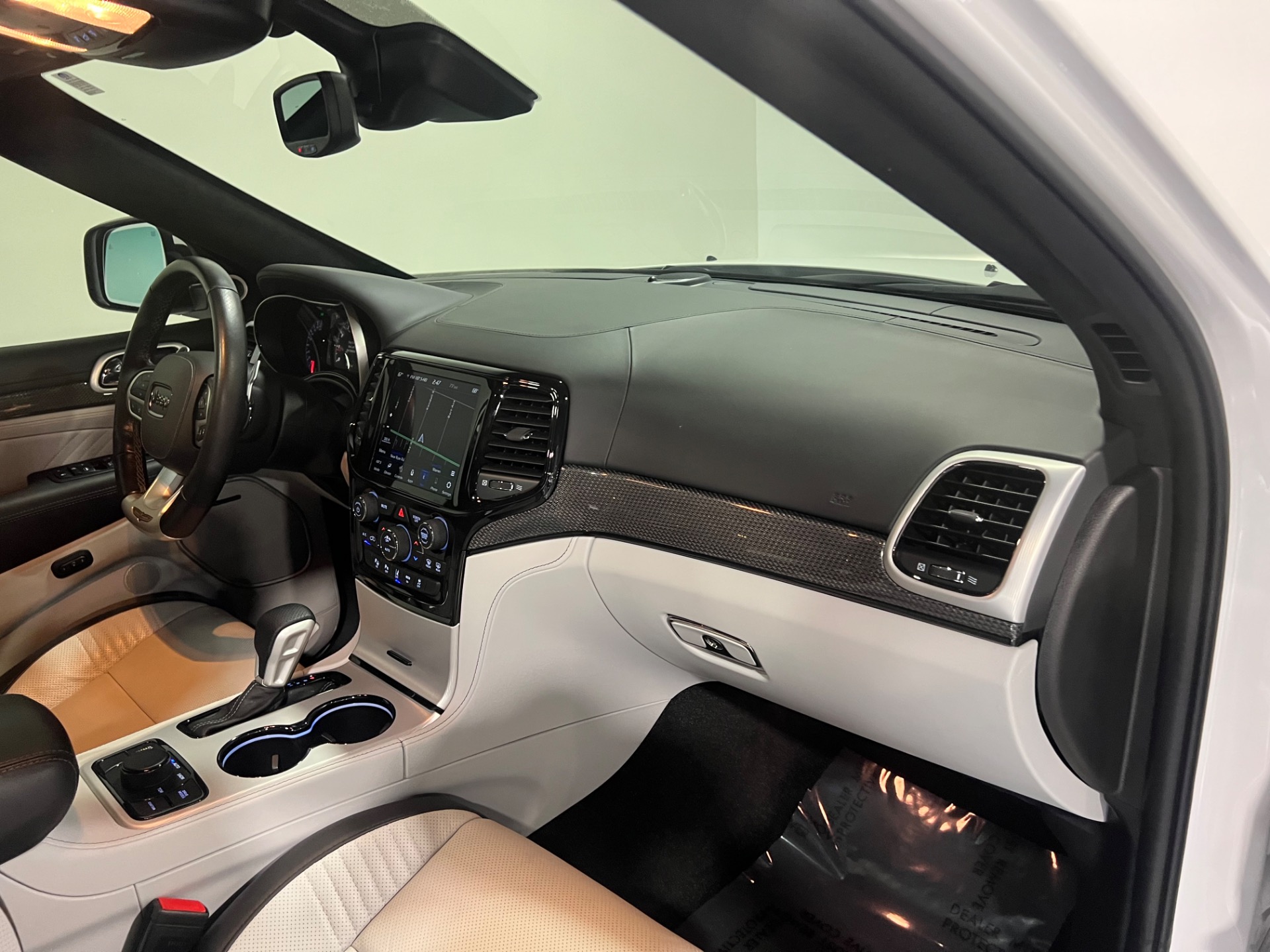 Used 2021 Bright White Clear Coat Jeep Grand Cherokee TRACKHAWK SUPERCHARGED 4X4 SUV Trackhawk ...